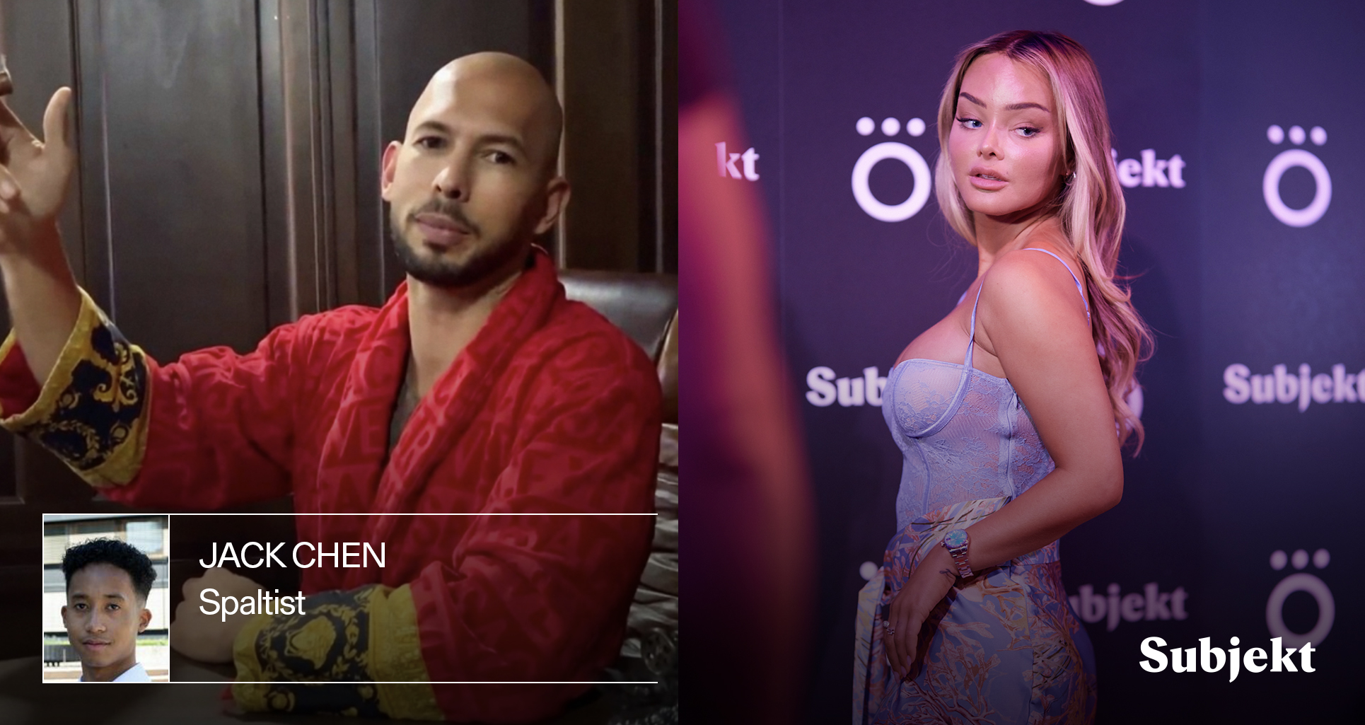 Sophie Elise og Andrew Tate har mye til felles | Subjekt